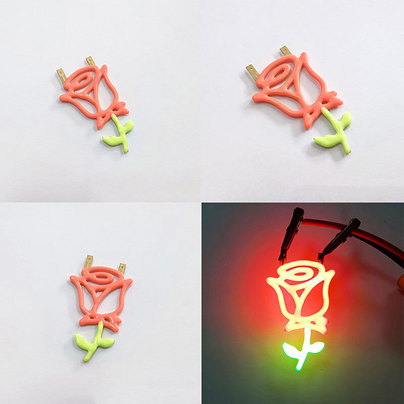 3V LED Rose Shape Flexible Filament Candle Diode Light DIY Bulb ...