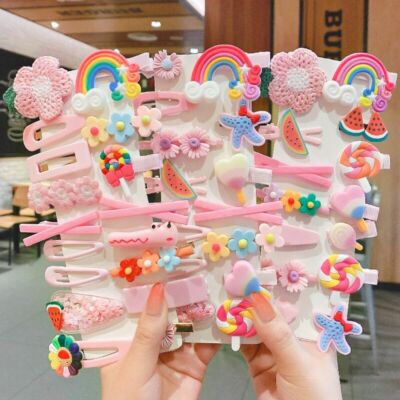 14pcs Girls Cute Fruit Hair Clips Baby Kids Children Hairpin Hair ...