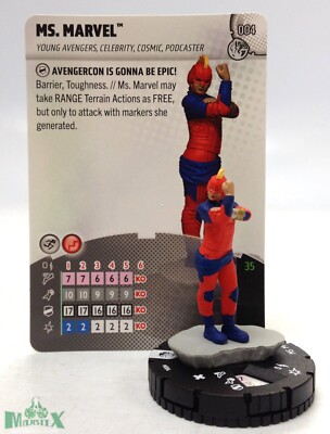 Heroclix Marvel Studios Next Phase set Ms. Marvel #004 Common figure w ...
