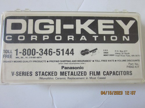 DIGI-KEY METALIZED POLYESTER CAPACITORS PLESSY MINI BOX NOS | eBay