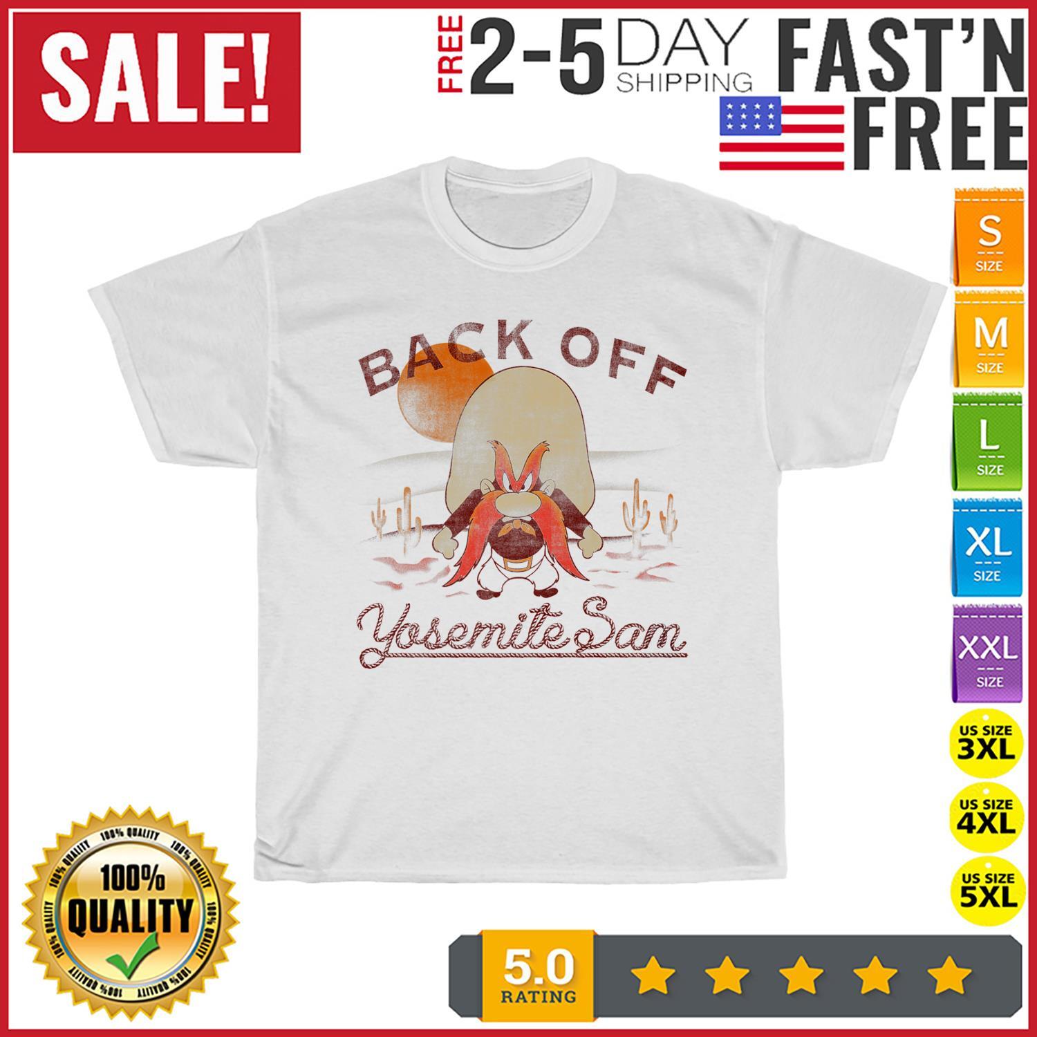 Looney Tunes Yosemite Sam Back Off Poster Premium Vintage T Shirt Men ...