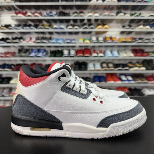 Nike Air Jordan 3 Retro SE Fire Red Denim (GS) CZ6634-100 Youth Size 7 ...
