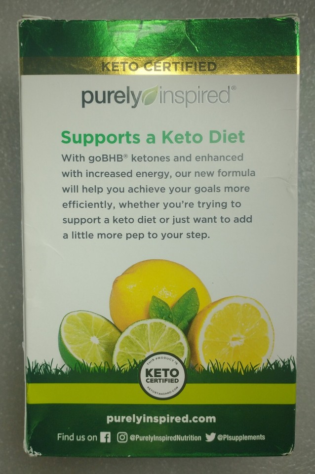Purely Inspired Keto Enery goBHB Ketones Lemon/Lime Powder Drink Mix 15 ...