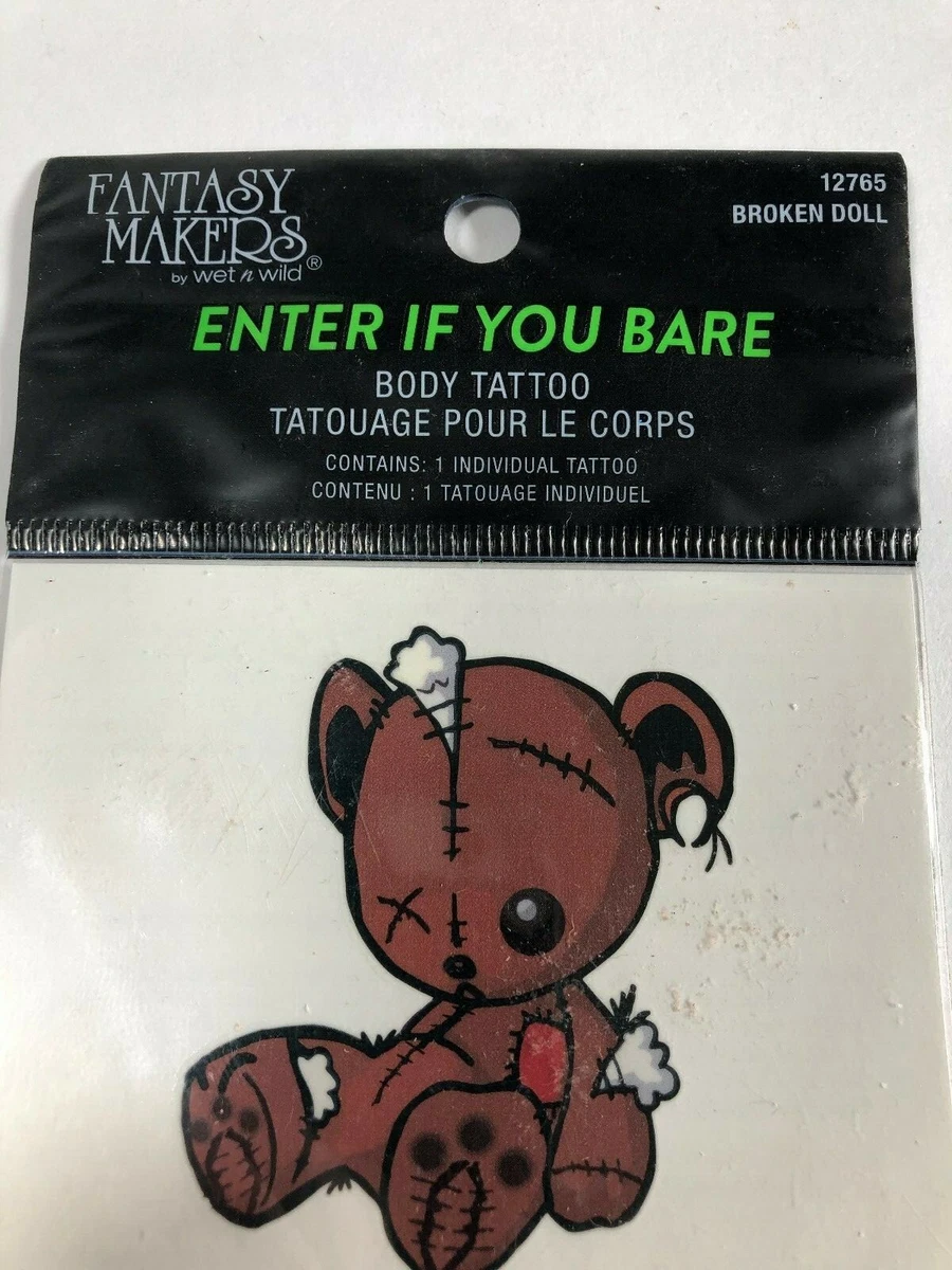 Broken Teddy Bear Tattoo