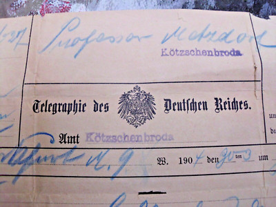 5 ANTIQUE GERMAN IMPERIAL EMPIRE TELEGRAMS 1904, 1911, 1918+ DEUTSCHE ...
