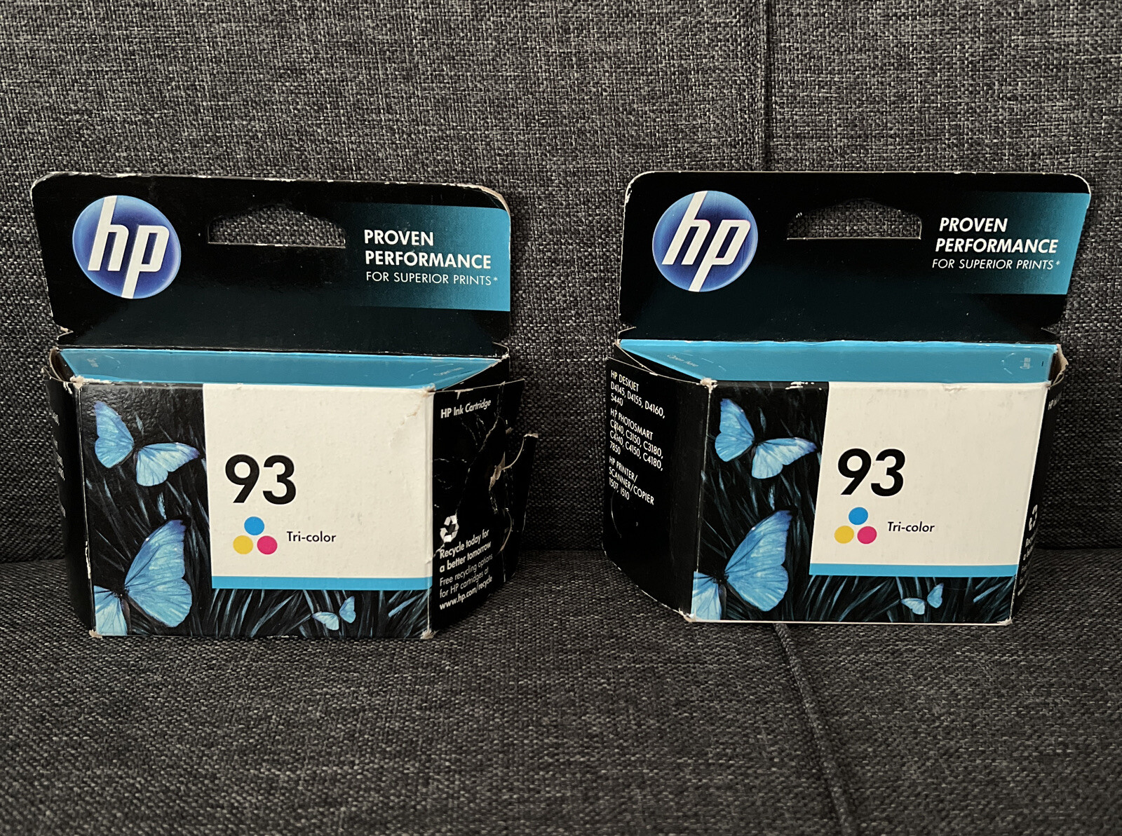 2015 2x Genuine HP 93 Tri-Color Ink Cartridges C9361WN Factory Sealed ...
