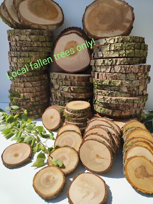 Log Wooden Slices LOCAL CRAFTS 2-18CM Wood Discs Round Wedding Cedar ...