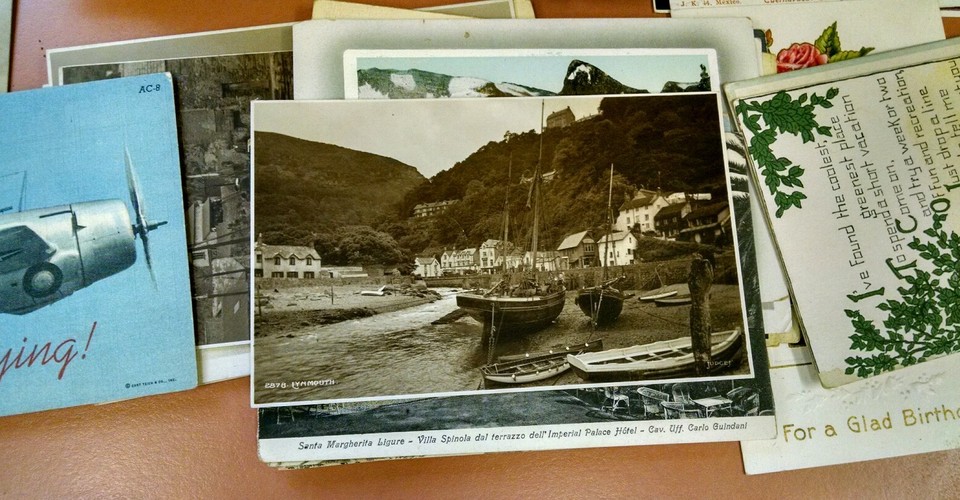 Lot of 50 Random Vintage US & Foreign Postcards Stamps Photos c1920's ...