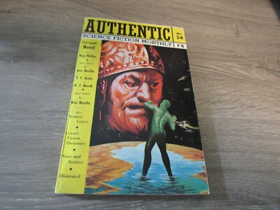 AUTHENTIC SCIENCE FICTION MONTHLY #34 6/53 BRITISH PULP DIGEST MAGAZINE ...
