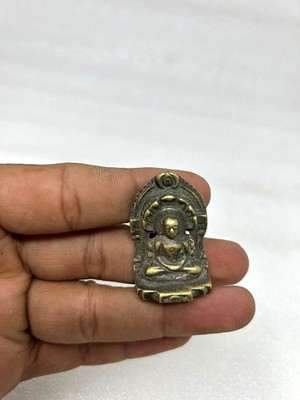 Antique Brass Hand Forged Jain God Mahaveer Swami Statue Old Small ...