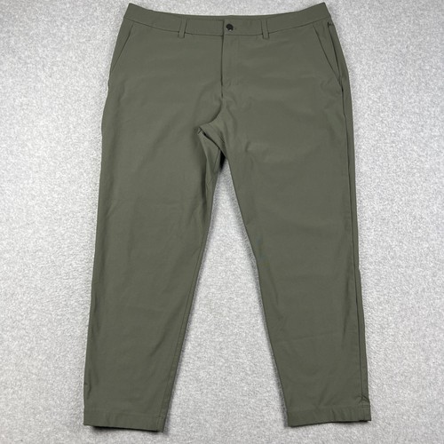 Lululemon ABC Slim Fit Trouser Warpstreme Pants 38x27 Green Stretch ...