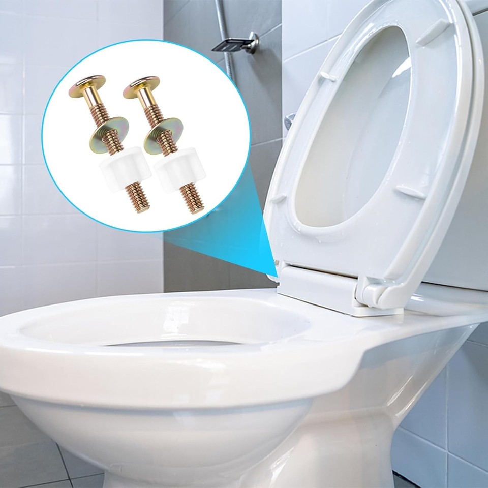 2/4 Sets Toilet Seat Screws Replacement Kit, Universal Toilet Seat ...