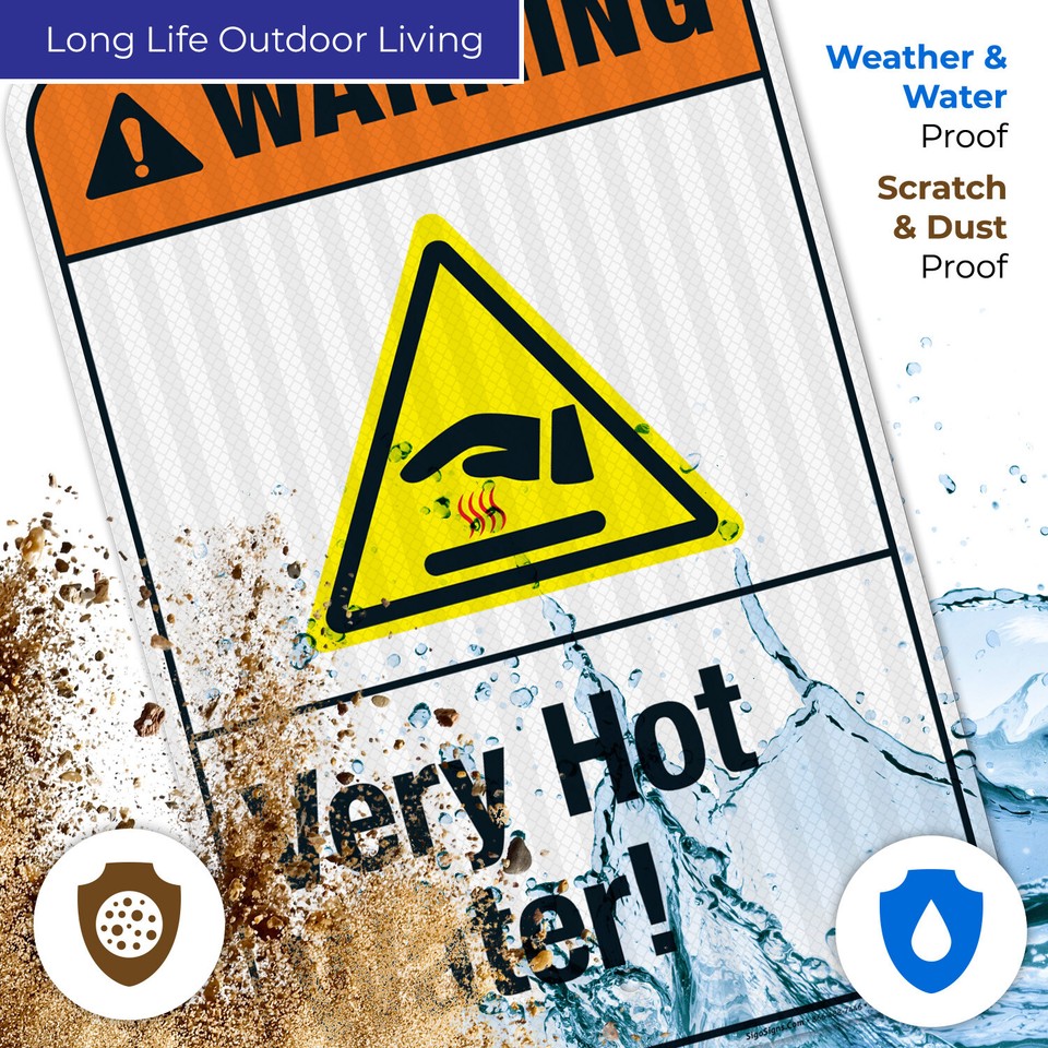 Very Hot Water Sign, ANSI Warning Sign, | eBay