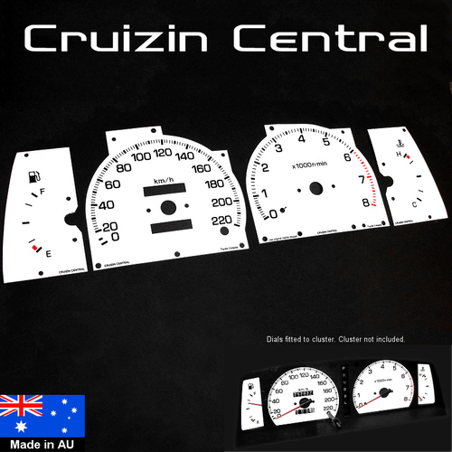 Plastic WHITE DIALS for Toyota Cressida MX83 88-93 gauge speedo dial ...