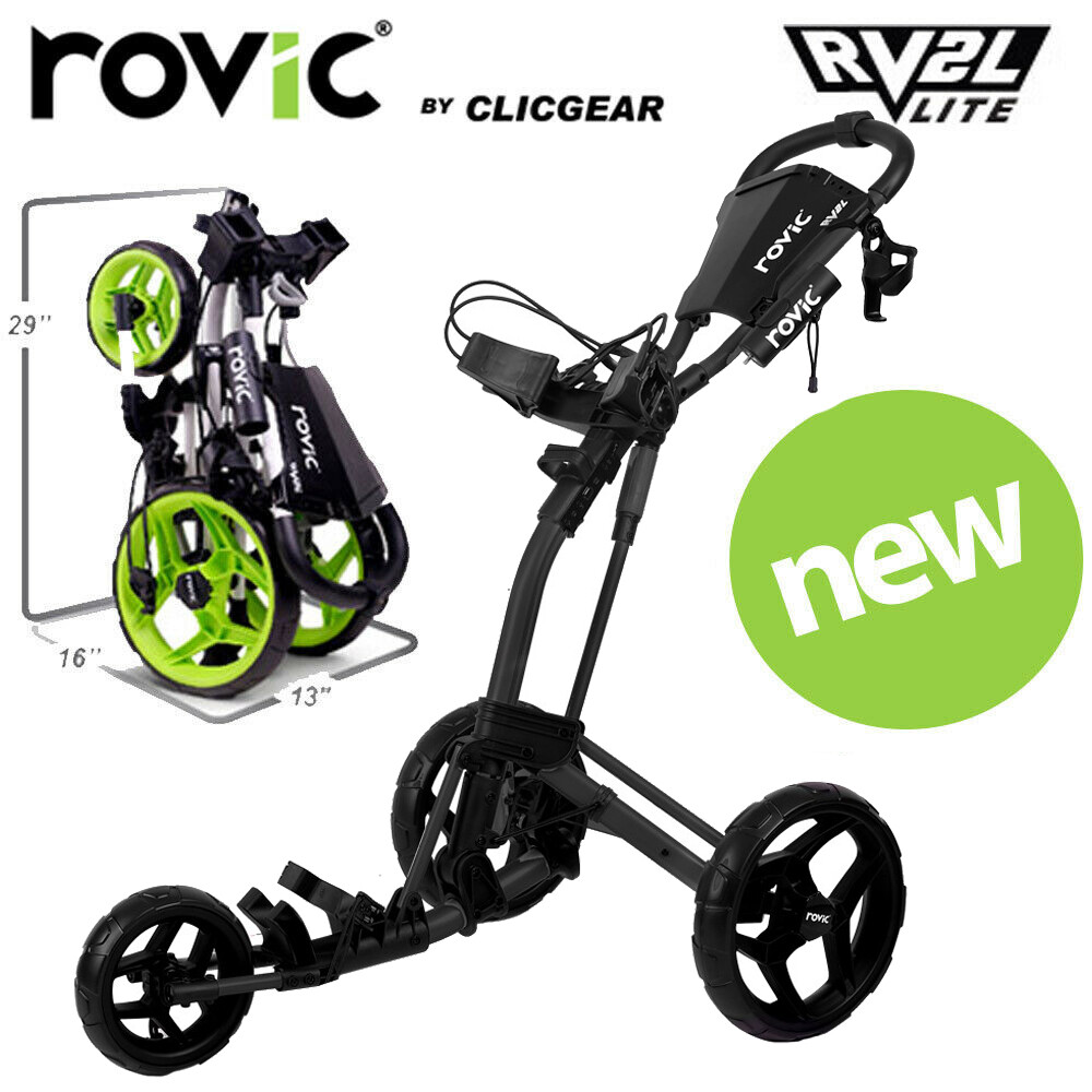 Clicgear Rovic RV2L Golf Trolley - Charcoal Black for sale online | eBay