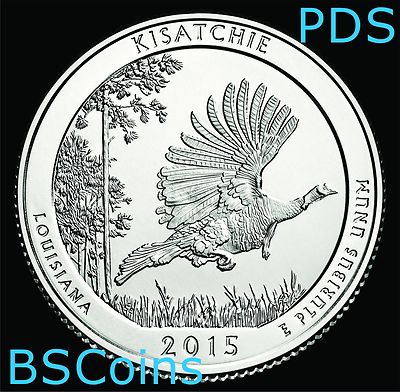 2015 P D S ATB Quarters - Kisatchie, LA - BU THREE Coin set - Ship ...