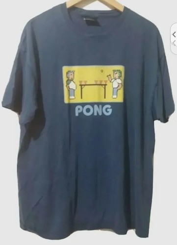 Jinx Pong T-Shirt Mens XL Washed Blue Cotton Crew Neck Short Sleeve ...