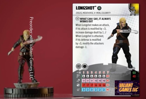 Marvel Heroclix Longshot #055 w/ Card Deadpool Weapon X Set Pre-Order ...