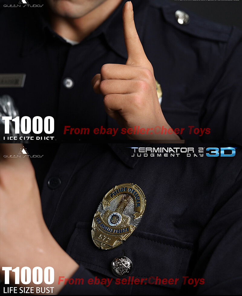 Queen Studios QS 1/1 Terminator T1000 Bust Polystone Statue T-1000 In ...