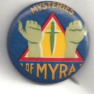 GREAT! Vintage MYSTERIES Of MYRNA MAGIC Pinback pin | eBay