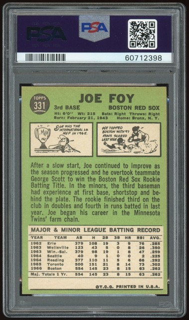 1967 Topps - #331 Joe Foy for sale online | eBay