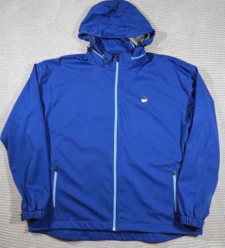 Masters Tech Windbreaker Jacket Men Sz XXL Blue Full Zip Stowable Hood ...