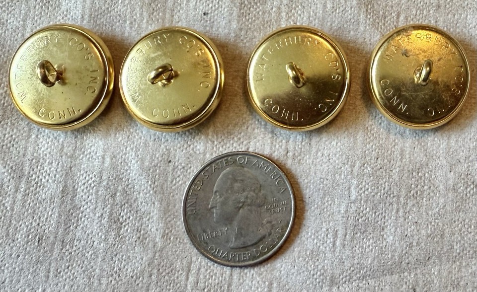 RARE VINTAGE LOT OF 4 KNIGHTS TEMPLAR MASONIC LARGE BUTTONS WATERBURY ...