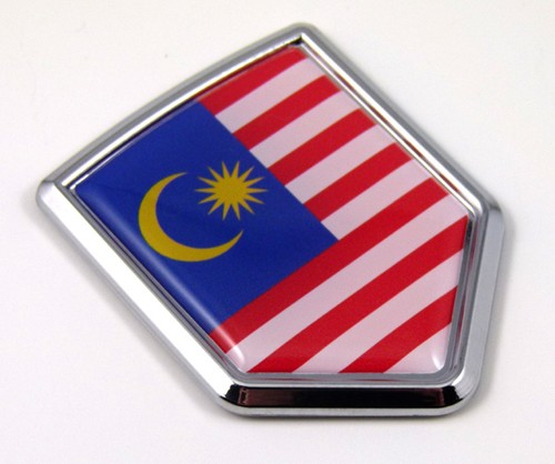 Malaysia Flag Car Chrome Emblem Malaysian Crest Decal 3D Sticker | eBay