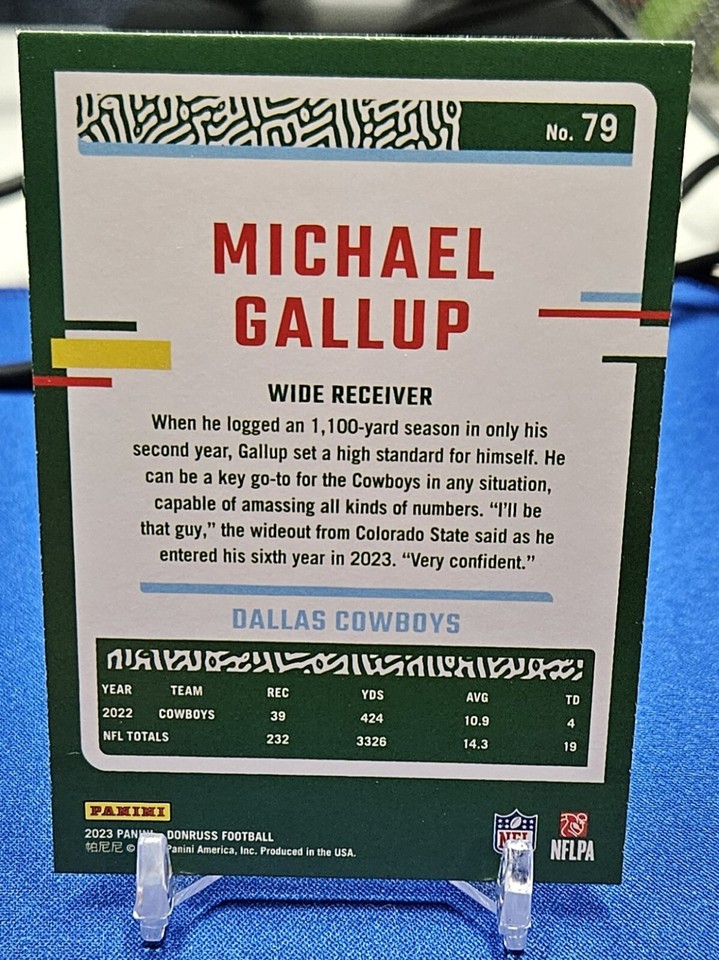 2023 Donruss Football Base Card #79 Michael Gallup - Dallas Cowboys | eBay