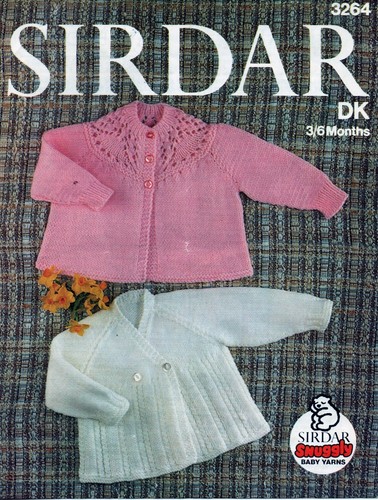 ~ Vintage 1970s Sirdar Baby Knitting Pattern For Two Pretty Jackets ~ 3 ...