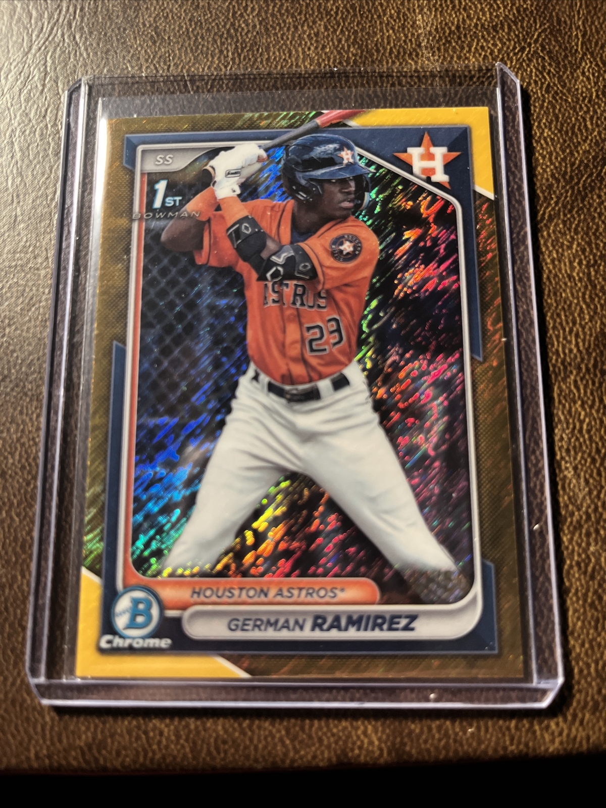 2024 Bowman Chrome GERMAN RAMIREZ 1st Gold Shimmer 41/50. Houston Astros | eBay