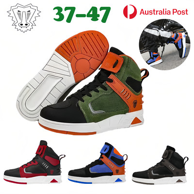 JG WOLVES Mens Motorcycle Boots Riding Breathable Shoes Non Slip Racing ...