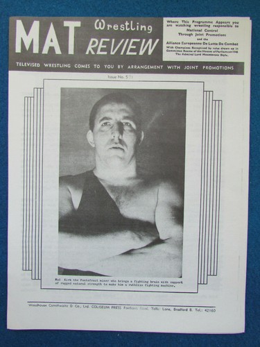 MAT Wrestling Review - 16/12/68 - Issue 571 - Mal Kirk Cover | eBay UK