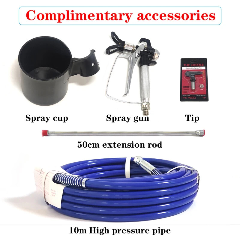 220v 50Hz 1200w 490 Airless spraying machine with Piston Pump Spray gun ...