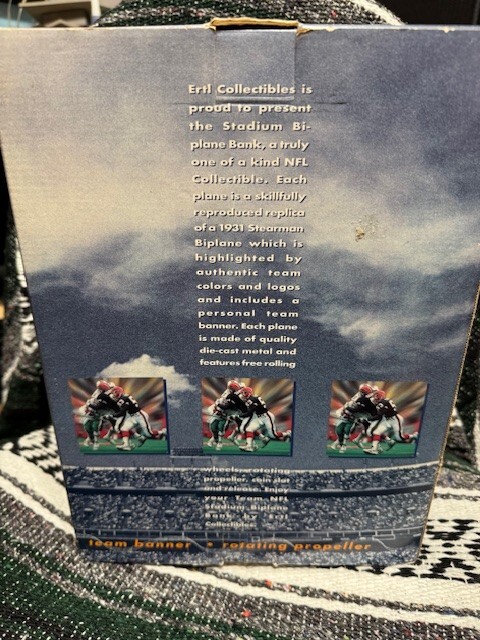 NEW *1996 Ertl GoaLine Classics NFL Dallas Go Cowboys Stadium BiPlane ...