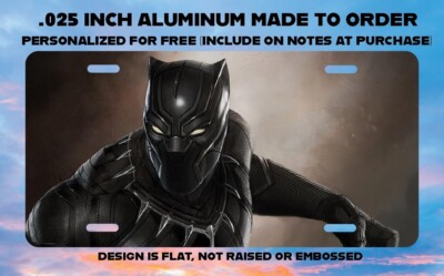 BLACK PANTHER MARVEL LICENSE PLATE FOR AUTO 12X6 ALUMINUM 2 | eBay
