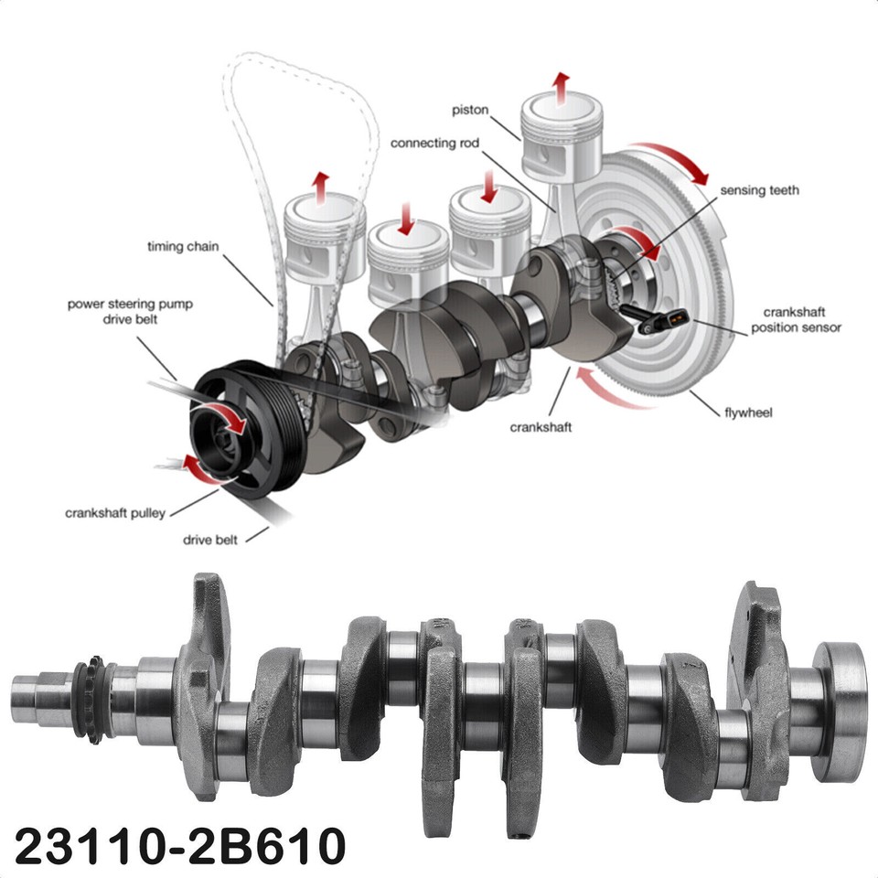 Engine Crankshaft & Main Rod Bearings Kit For 13-17 Hyundai Accent Kia ...