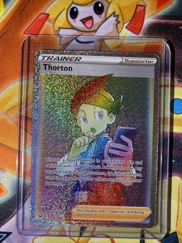 Thorton 210/196 Rainbow Holo Secret Rare Full Art Pokemon Lost Origin ...