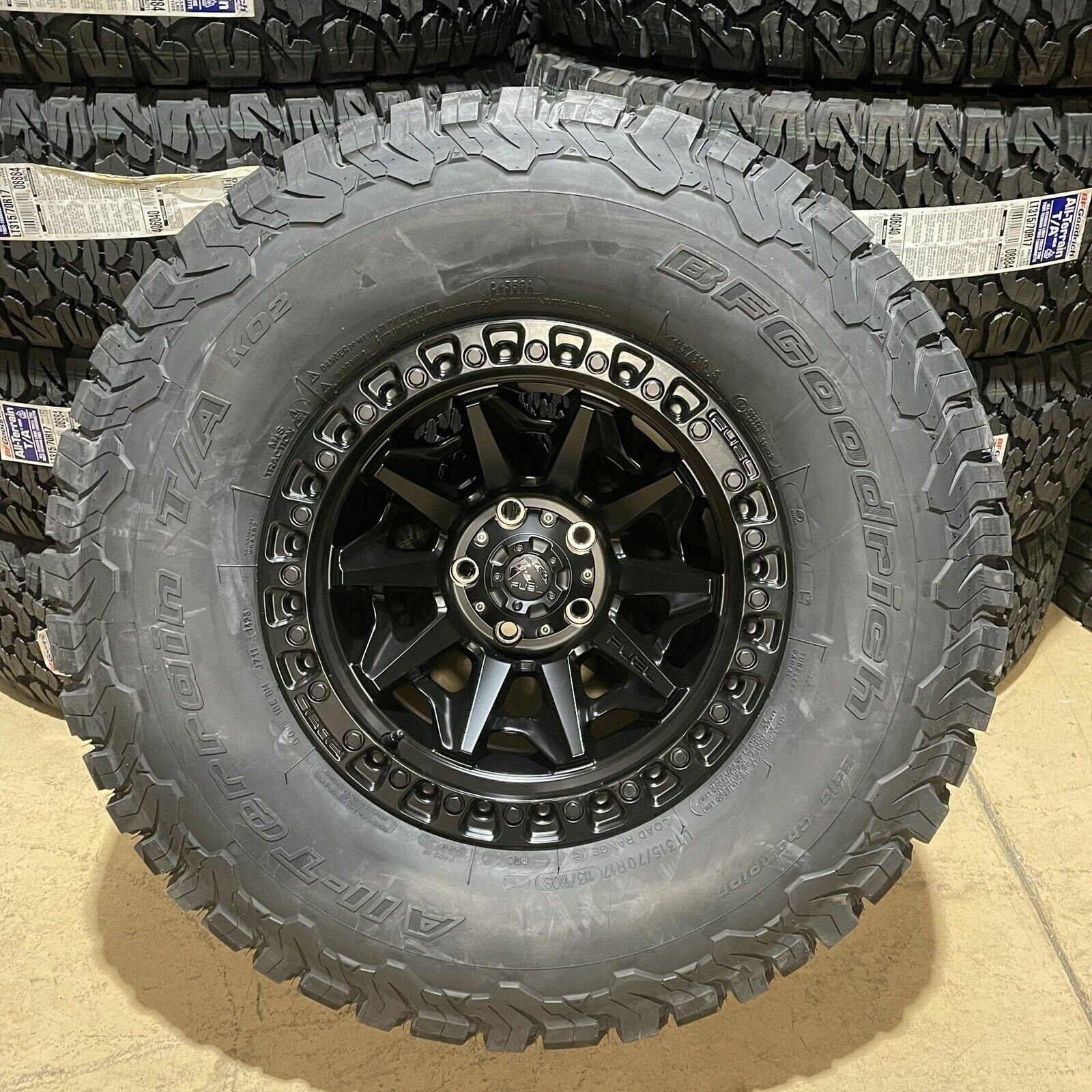 17x9 Fuel D694 Covert Wheels 35" BFG KO2 AT Tires 6x5.5 Toyota Tacoma ...