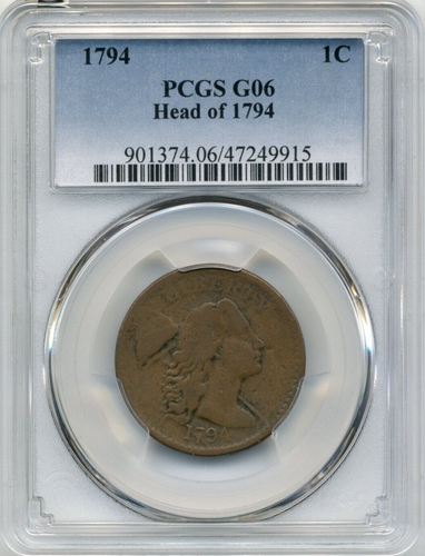 1794 US Liberty Cap Large Cent - PCGS G6 | eBay