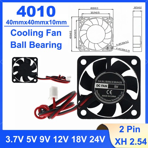 4010 40X40X10mm Brushless Cooling Fan Cooler 3.7V 5V 9V 12V 18V 24V DC ...