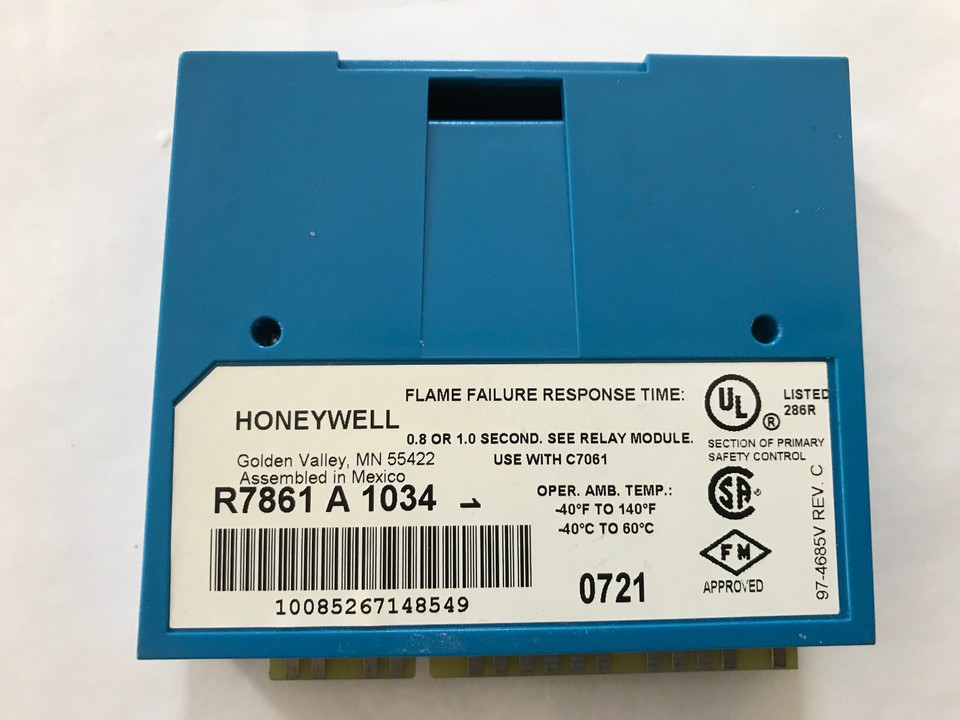 HONEYWELL R7861 A 1034 DYNAMIC SELF-CHECK ULTRAVIOLET FLAME AMPLIFIER ...