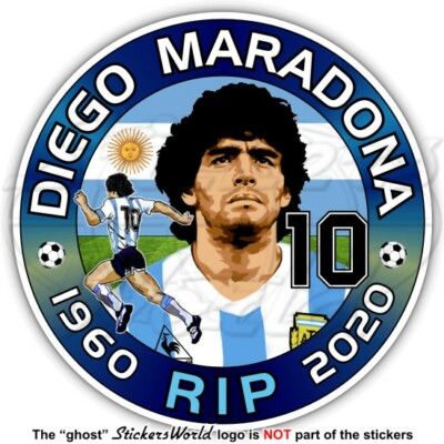 DIEGO MARADONA RIP 100mm(4") Vinyl Sticker Decal Aufkleber Adesivo ...