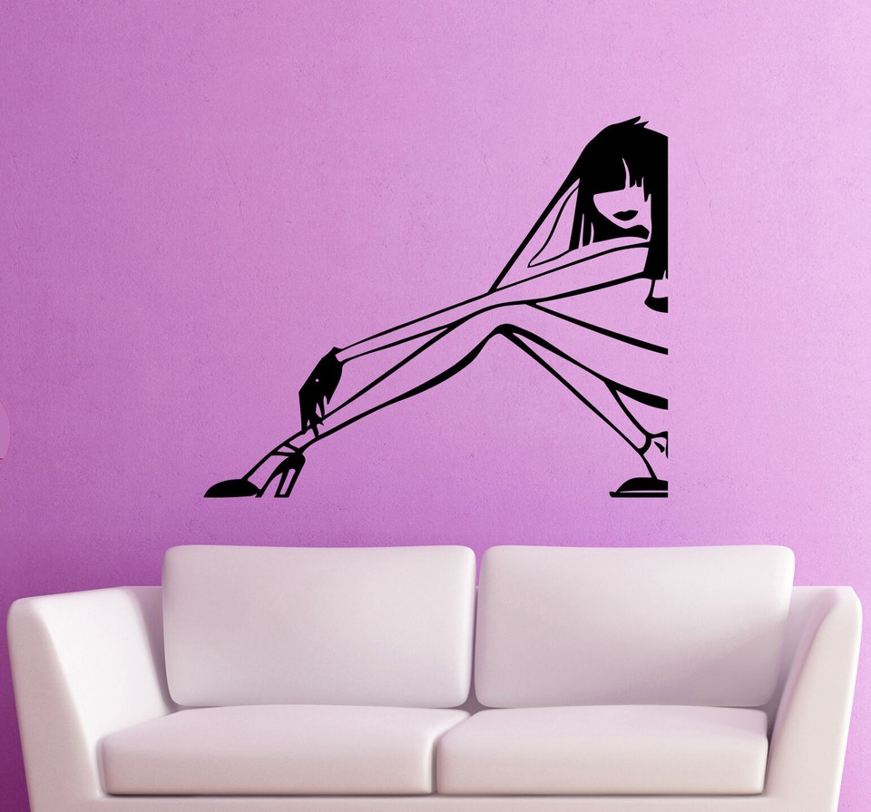 Vinyl Decal Beautiful Woman High Heel Shoes Stilettos Decor Wall ...