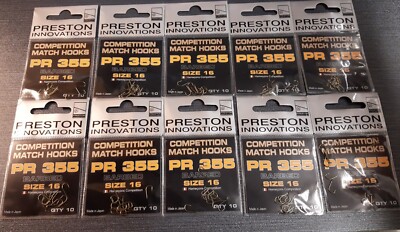 Preston PR 355 Barbed Hooks size 16 x 10 pkts | eBay UK