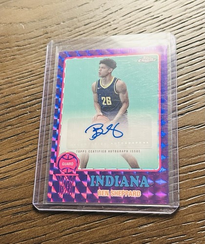 2025 Topps Chrome Basketball Ben Sheppard Purple Refractor 1973 ...