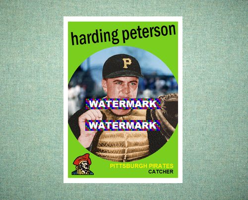 Harding Peterson Pittsburgh Pirates 1959 Style Custom Baseball Art Card ...