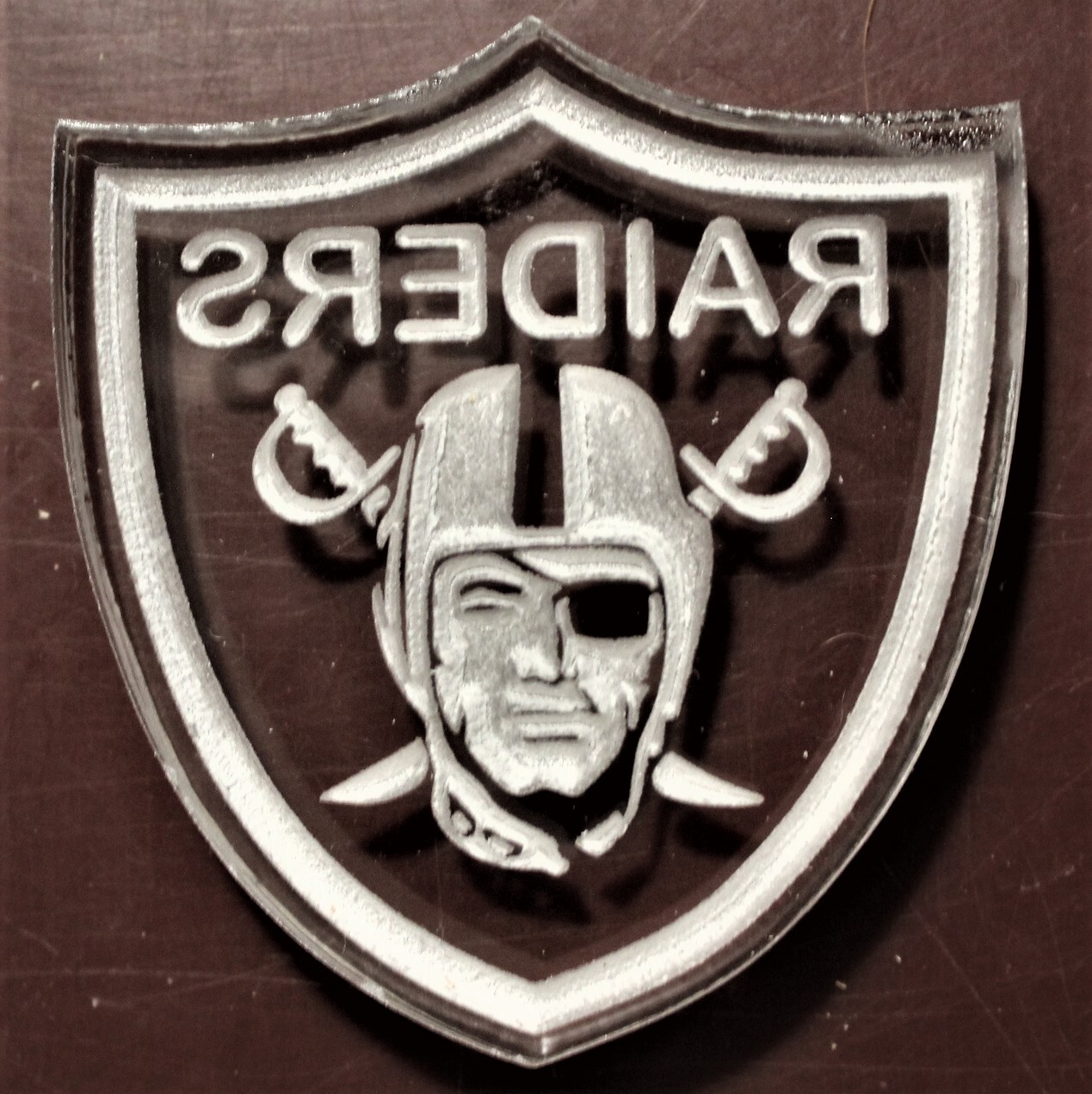 ACRYLIC Leather Embossing Stamp RAIDERS for Veg Tanned Leather | eBay