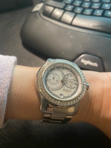 Zodiac MOP Watch ZO3907 Streamline Collection Date SS with extra links ...