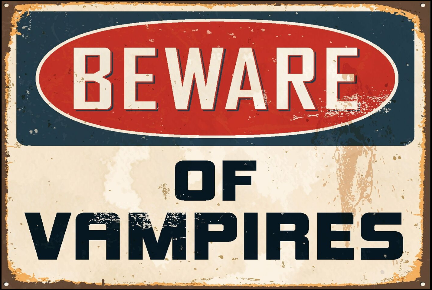 Beware Of Vampires Blood Horror Sticker Decal | eBay